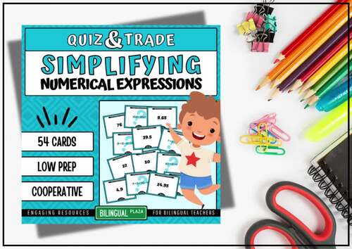 Order of Operations with No Exponents 5th Grade Cooperative Task Card Game