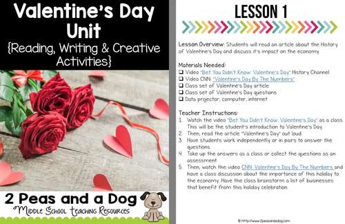 Valentine's Day Unit by 2peasandadog | Teachers Pay Teachers
