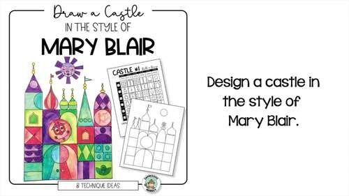 Mary Blair Inspired Castle Art Lesson: Roll & Draw Activity for ...