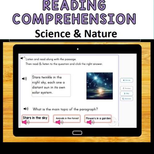 Reading Comprehension| Main Idea and Key Details | Boom Cards Bundle