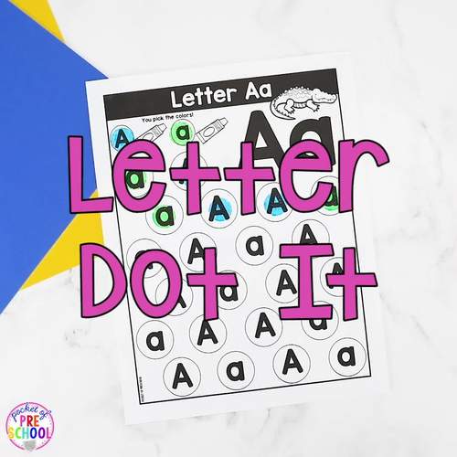 Alphabet A to Z Letter Dot It - Uppercase and Lowercase Letter Match ...
