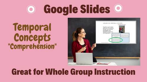 Temporal concepts Comprehension Google Slides , BOOM CARDS & Worksheet