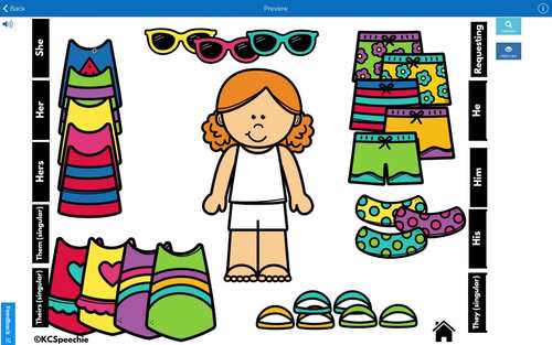 Pronoun Practice and Requesting Seasonal Dress-Up Boom™ Cards by KC ...