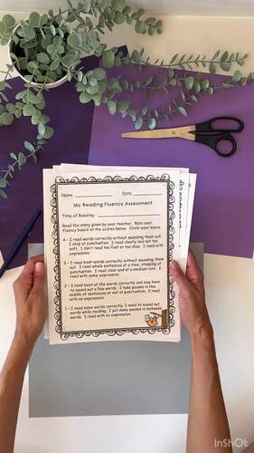 Oral Reading Fluency Rubric, RF 2.3a, b, c by BXC Creations | TPT