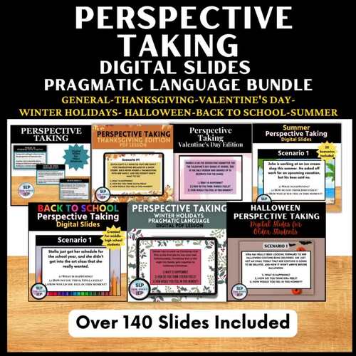 Perspective Taking Seasonal Bundle-Digital Slides for Older Students