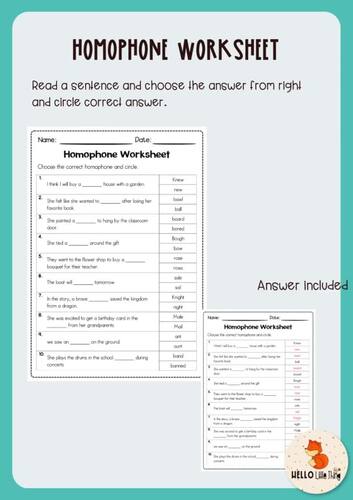 Homophones Worksheet, Homophones Word search Puzzle - Worksheet Activity