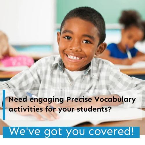 Precise Vocabulary Activities - Print & Digital - Literacy Centers