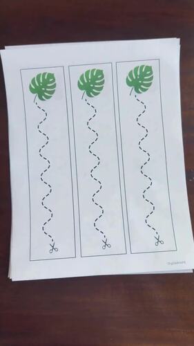 Spring Cutting Practice | Scissor Skills | Montessori Preschool Activity