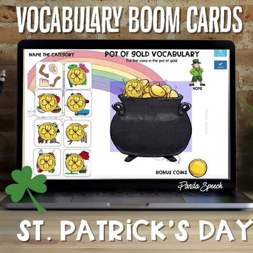 Lucky Pot of Gold Vocabulary BOOM Cards: Speech Therapy (Digital St ...