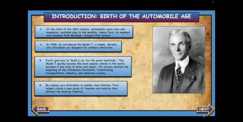 Henry Ford and The Automobile Revolution Powerpoint. L63. Model T Car ...