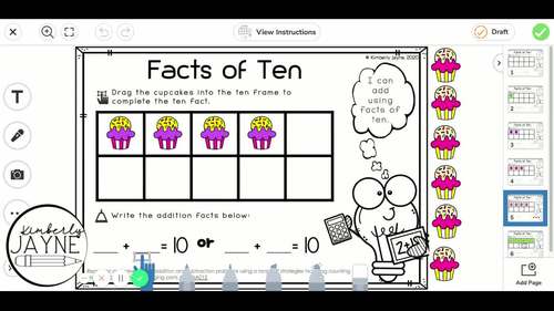 Seesaw Math Activities Addition and Subtraction Strategies 1st Grade