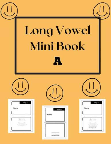 Long Vowel A Mini Book (letter A) by The Hippie Teacher 77 | TPT