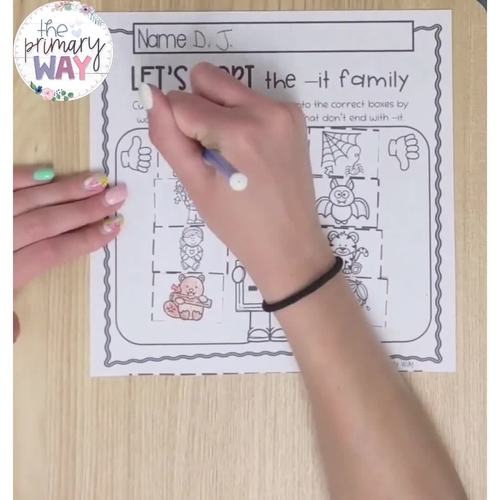 Short I Word Family Sorts by The Primary Way | TPT