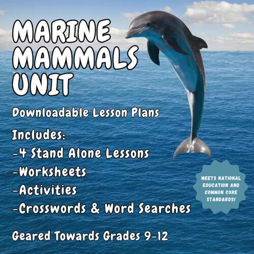 Marine Mammals Unit for Grades 9-12 by SeantistsClassroom | TPT