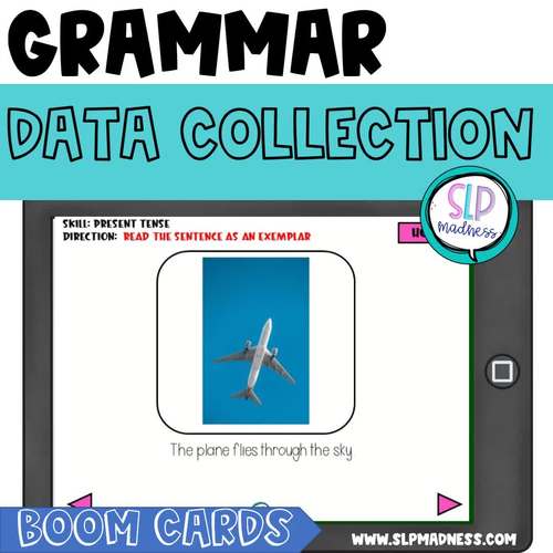 Speech Therapy Data Collection Grammar Boom Cards Language Baseline Probes