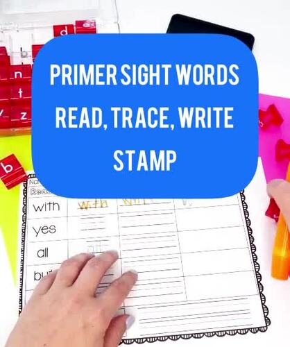 Sight Words| Read, Trace, Write and Stamp| Word Work | High Frequency Words