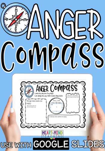 Anger Compass for Anger Management for Google Classroom Distance Learning