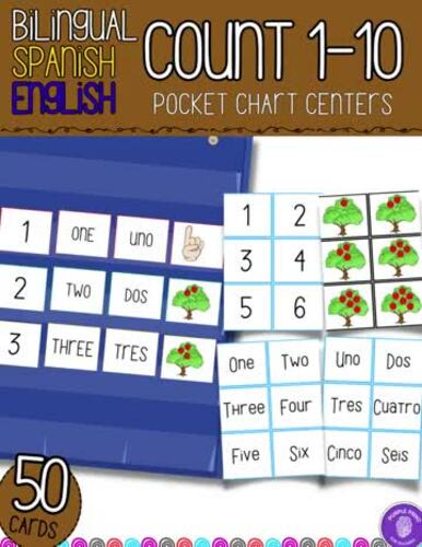 Bilingual English and Spanish Ordering Numbers Least to Greatest Pocket ...