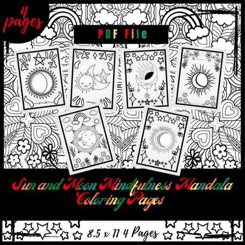 printable moon mandala coloring pages