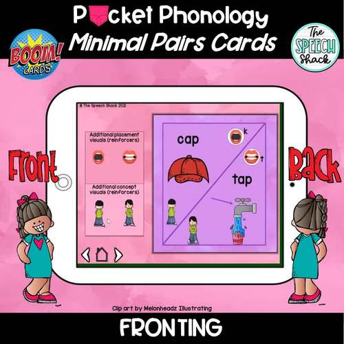 Phonology Fronting Minimal Pairs BOOM Cards™ by The Speech Shack