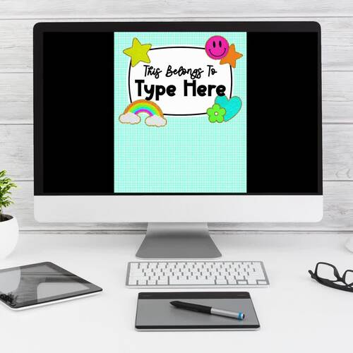 Back to Brights | Editable Planner | Varsity Letter | Google Slides ™ | PPT