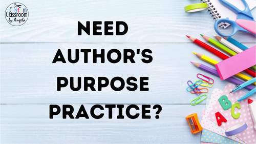 Author's Purpose Task Cards | Comprehension | Differentiated | PDF ...