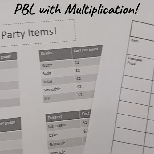 PBL with Multiplication Practice by The Educator Generator | TPT