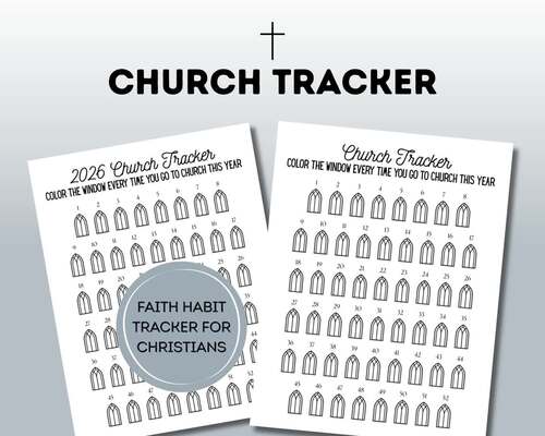 Church Attendance Tracker | Christian Faith Habit Tracker | TPT