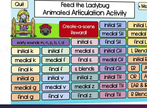 Feed the Ladybug Articulation Activity Boom Cards™ Spring Bugs Speech ...