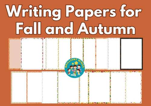 Writing Papers for Fall and Autumn: Color Templates by Brillant Minds