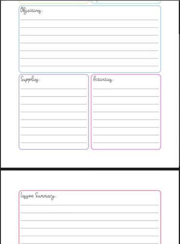 Daily Lesson Plan, Single Subject Lesson Planner by Little Rainbow ...