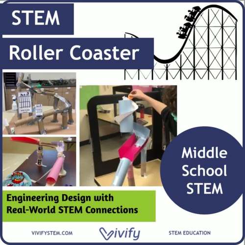 Roller Coaster STEM Activity: Middle School #2DollarSTEM by Vivify STEM