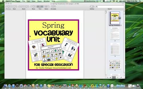 Spring Themed Vocabulary Unit by The Autism Helper | TPT