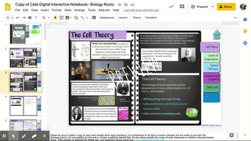 Digital Cells Interactive Notebook - distance learning by Biology Roots
