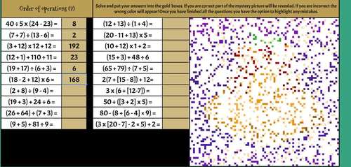 Order of Operations Christmas Math Pixel Art | No Exponents | TPT