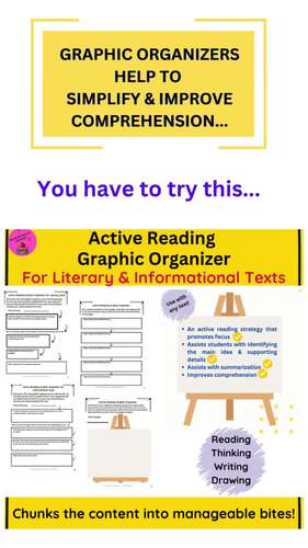 Reading Comprehension Graphic Organizer Literary/Informational Texts ...