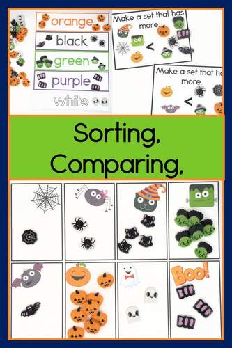 Halloween Mini Eraser Math | Addition Subtraction Number Shape and More