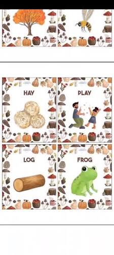 Fall rhyming words flashcards | Autumn | Printable by TDET Miss Laura