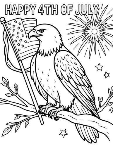 4th of July Coloring Pages Gift for Kids – 17 Printable Patriotic Sheets