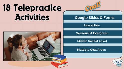 Telepractice Virtual Speech Language Therapy 18 Activities No Prep ...
