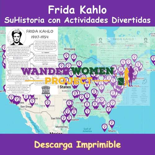 Frida Kahlo - SuHistoria y Actividades Divertidas; A Spanish Worksheet