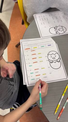 Printemps & Pâques: Coder et Lire / Spring & Easter: Code & Read in French