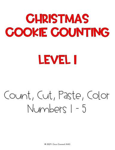 Christmas Cookie Counting | Numbers 1 - 10 | Preschool | Math | TPT