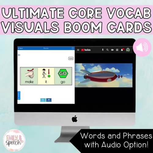 Ultimate Core Vocabulary Visual Boom Card Bundle | With Audio | TPT