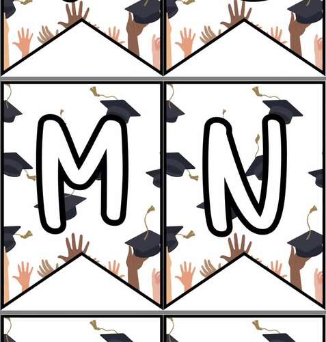 GRADUATION BUNTING with LETTERS A-Z by TechLitTeach | TPT