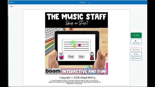 Name the Note - Intervals of Steps Skips on the Staff Boom Cards™