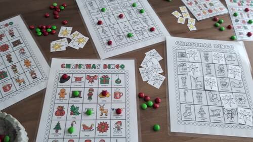 Christmas Bingo | Christmas Class Party Games | 30 Cards Color and ...