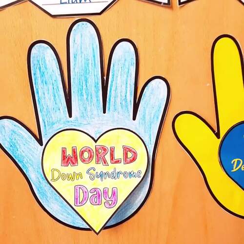 Down Syndrome Awareness Writing Craft, World Down Syndrome Day Bulletin ...