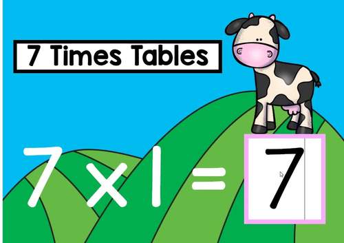 Boom Cards - 7 Times Tables by Miss Rainbow Education | TpT