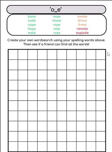 1st/2nd Grade Phonics Worksheets Term Pack - a_e, i_e, o_e, u_e, ai, ue, ie